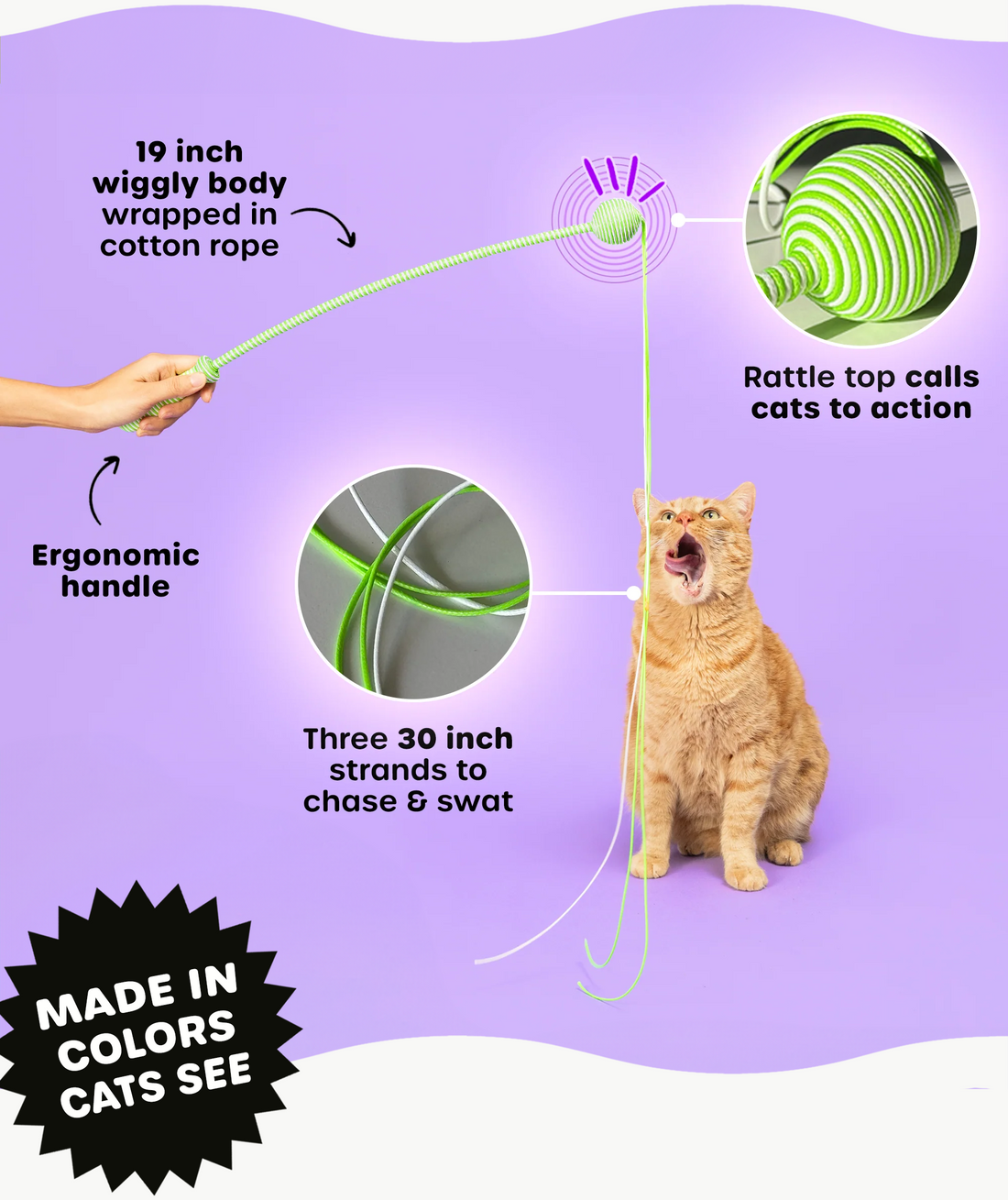 The Wiggle Wand™ Cat Toy – Best Interactive Cat Wand Toy – The Wiggle ...